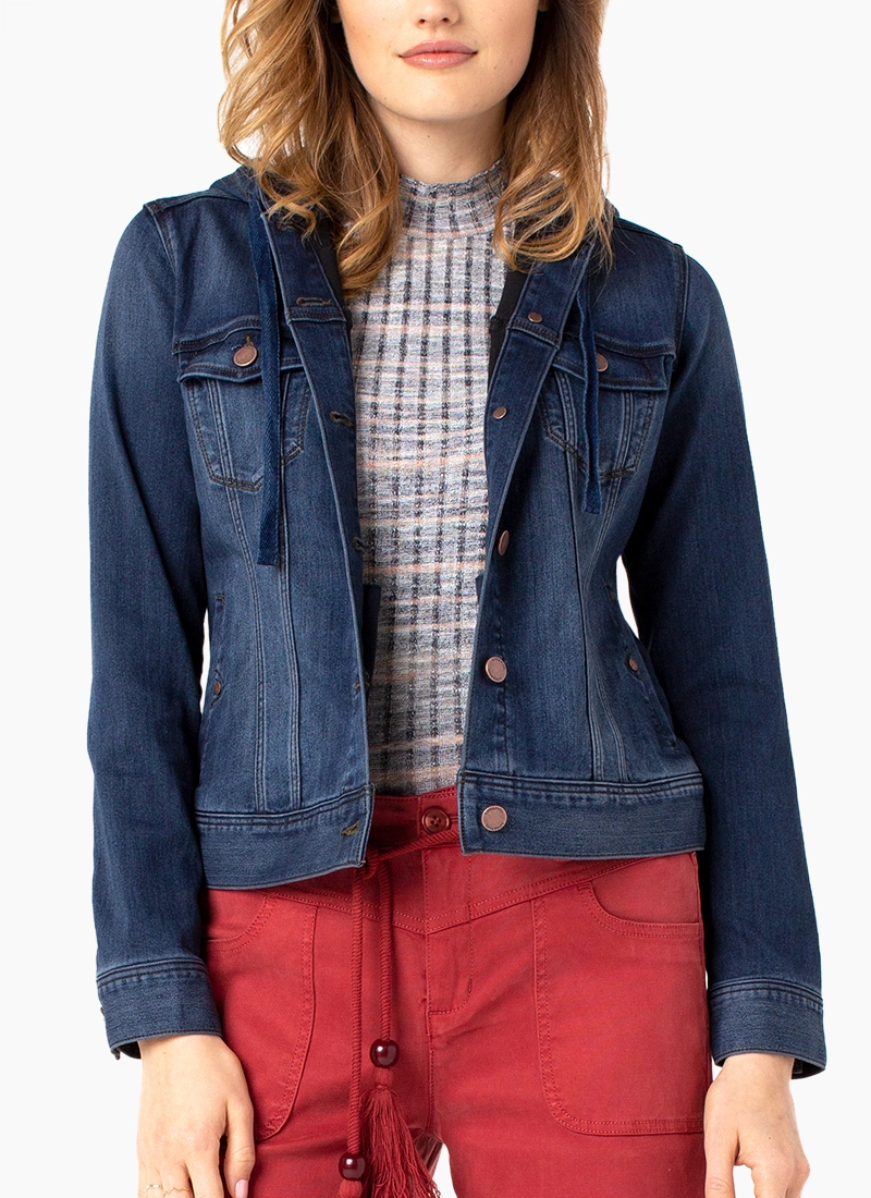 Liverpool Hooded Denim Jacket | Shop Liverpool Online