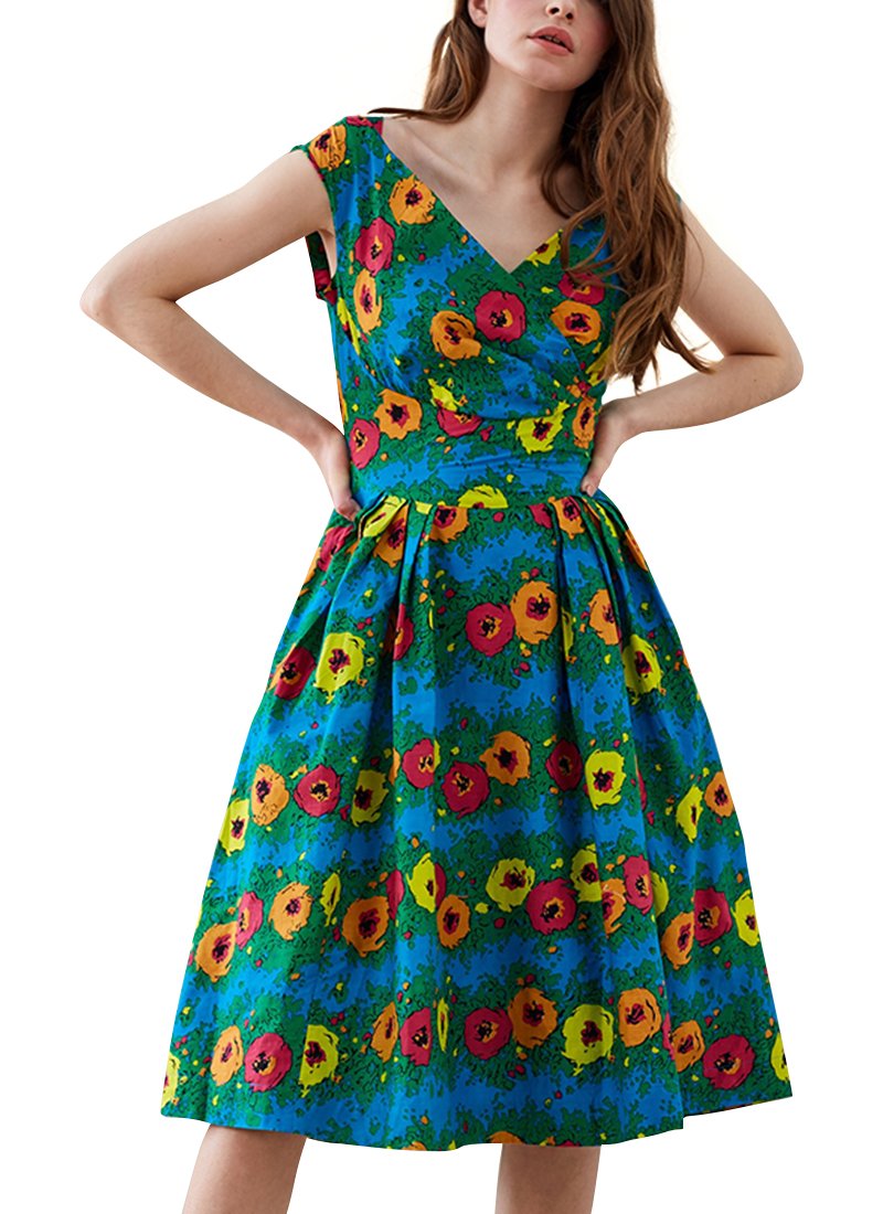 Emily and Fin Florence Bright Floral Occasion Dress | Buy Online at ...