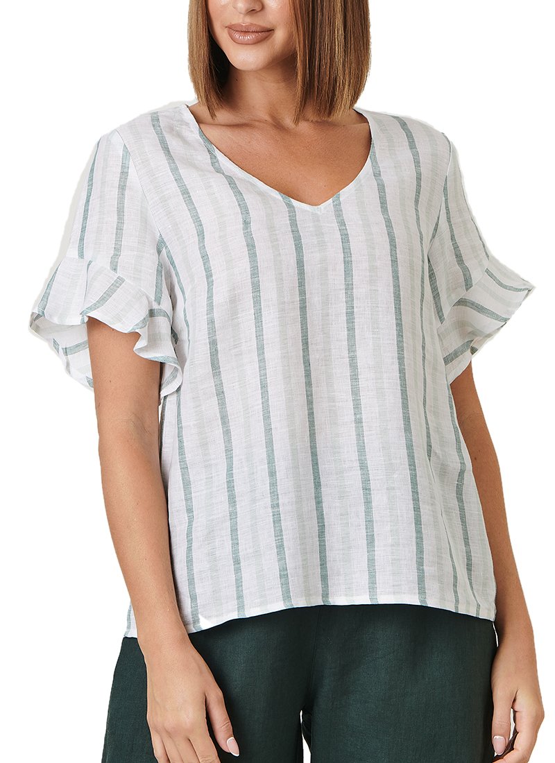 Naturals Green Stripe Top | Shop Naturals Online