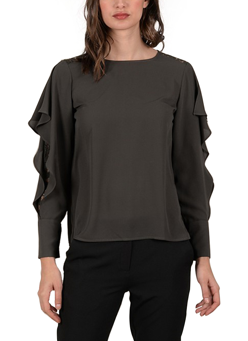 Molly Bracken RUFFLED SLEEVES BLOUSE | Buy Online at Mode.co.nz